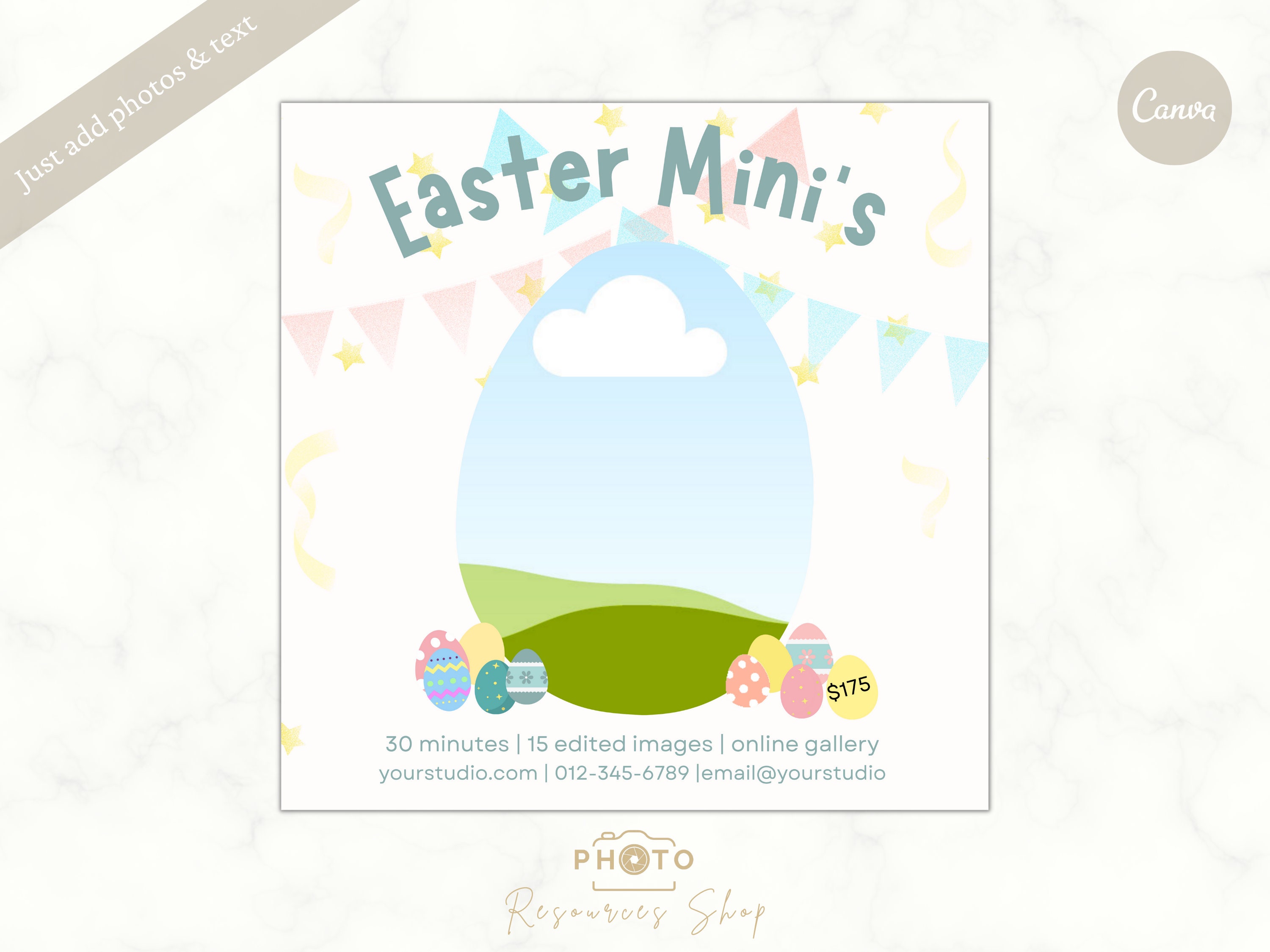 Easter Mini Sessions Template, Easter Mini Session, Spring, Photography ...