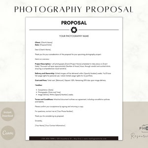 Photography Proposal Template | Photo Session List | Canva Template ...