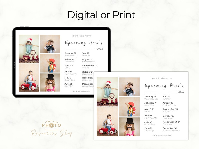 Upcoming Sessions Template, Photography CANVA Template, Mini Sessions ...