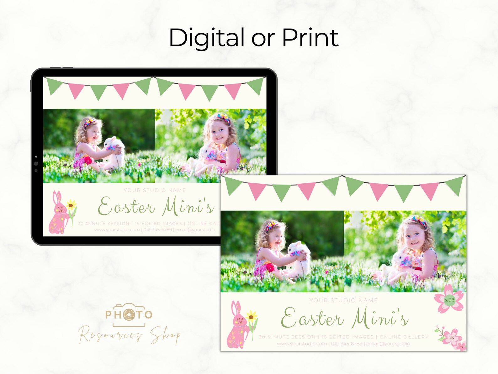 Easter Mini Sessions Template, Easter Mini Session, Spring, Photography ...