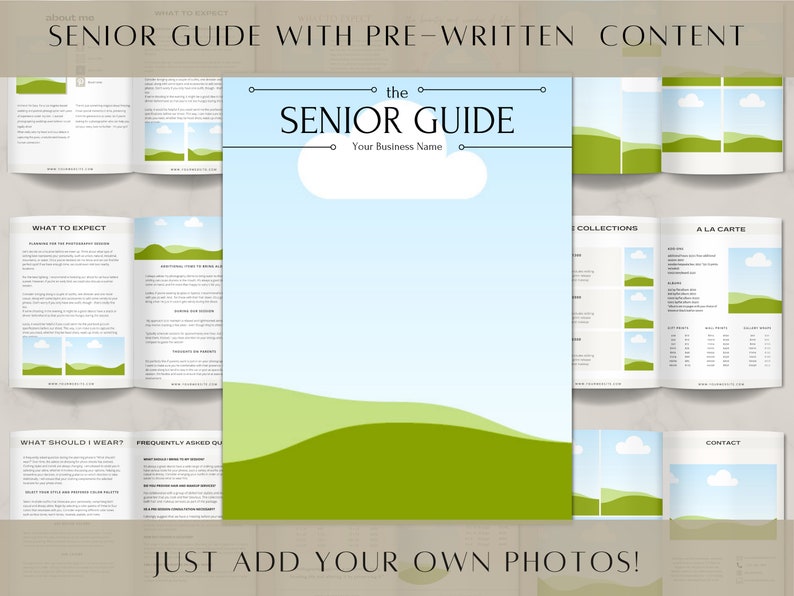 CANVA Senior Photography Style Guide Magazine Template, Graduation ...