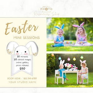 Easter Mini Sessions Template, Easter Mini Session, Spring, Photography ...