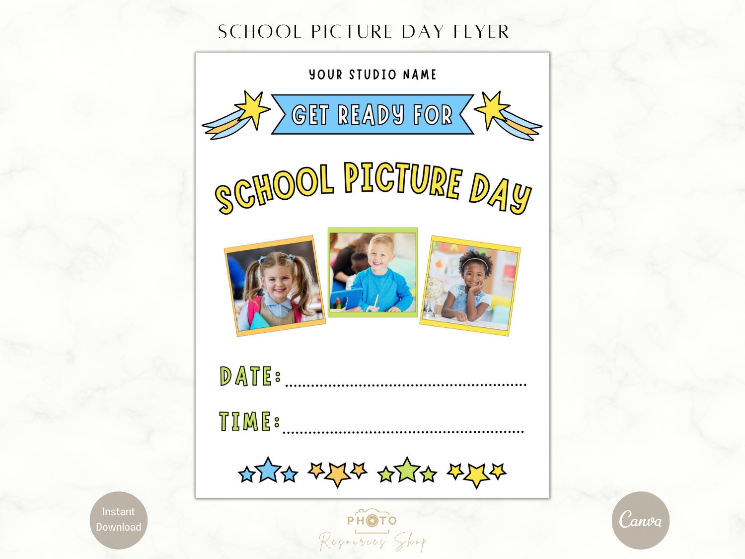 School Picture Day Template | School Picture Day Flyer | Canva Template ...