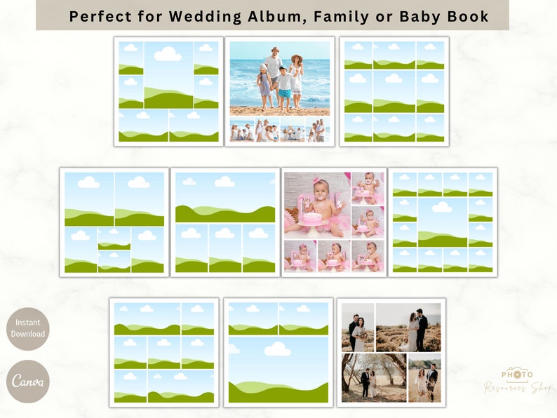 12x12 Photo Collage Bundle | Wedding Collage | Square Photo Collage ...