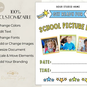 School Picture Day Template | School Picture Day Flyer | Canva Template ...