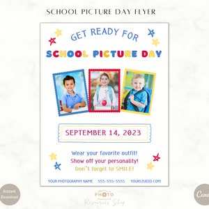 School Picture Day Template | School Picture Day Flyer | Canva Template ...