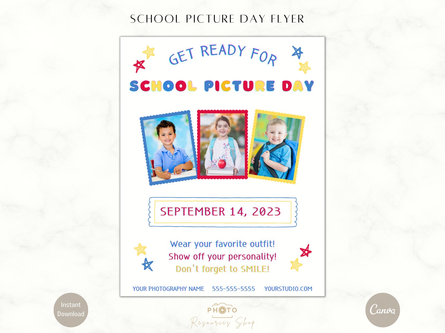 School Picture Day Template School Picture Day Flyer Canva Template School Picture Day Template School Picture Day Flyer Canva Template
