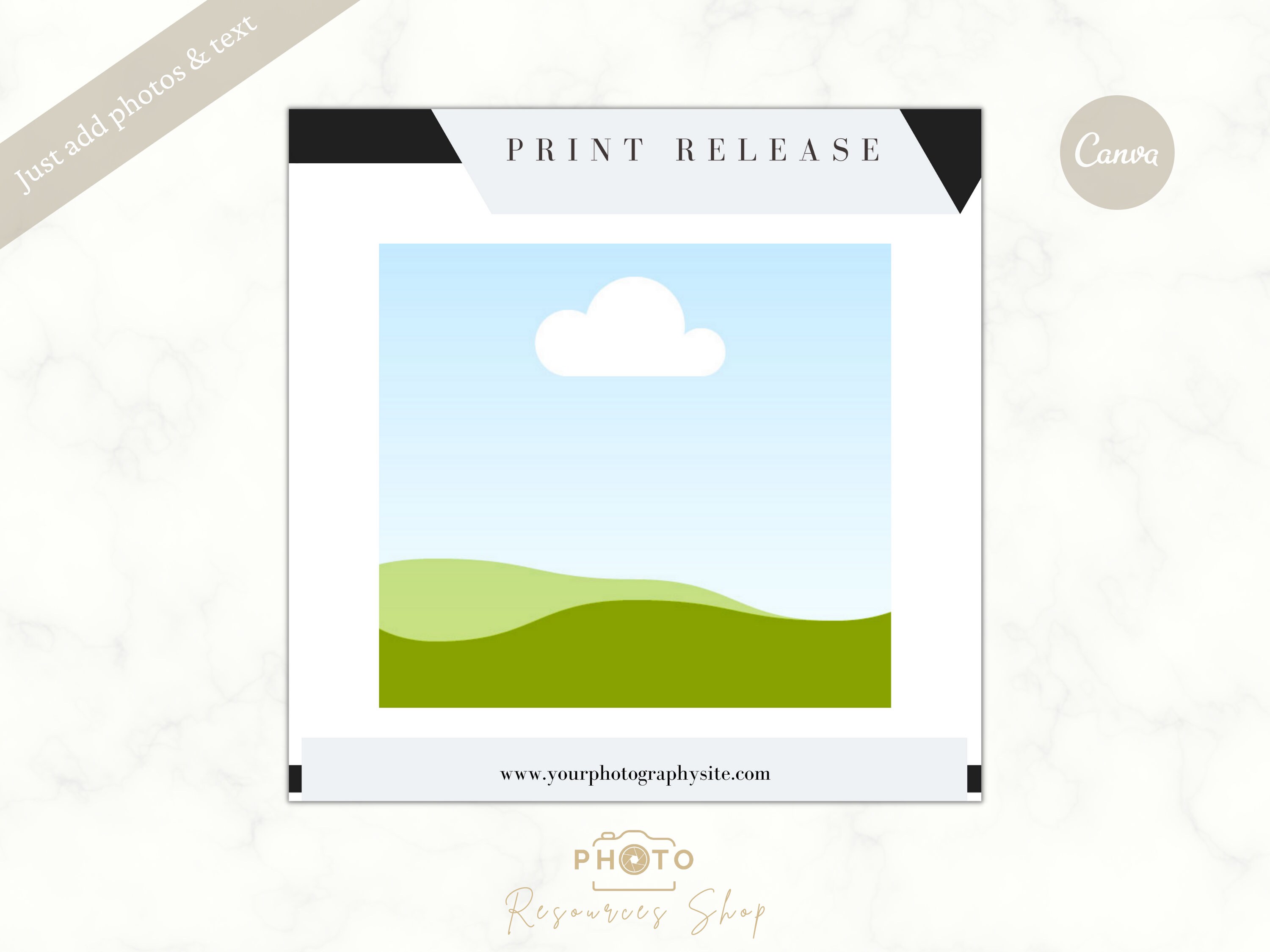 Photography Print Release Template, Editable, Canva Template, Print ...