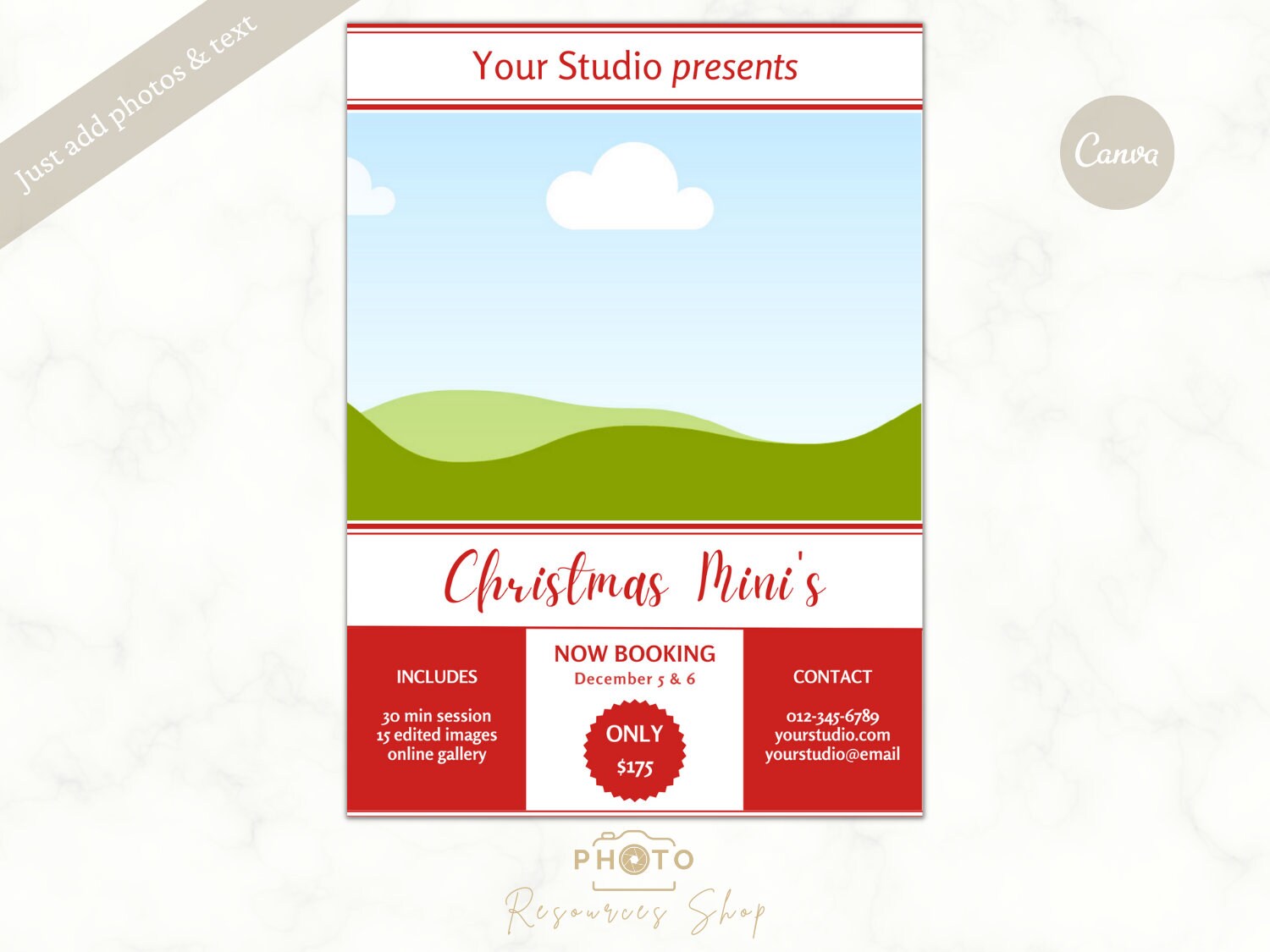Christmas Mini Sessions Template | Christmas Minis | Photography ...