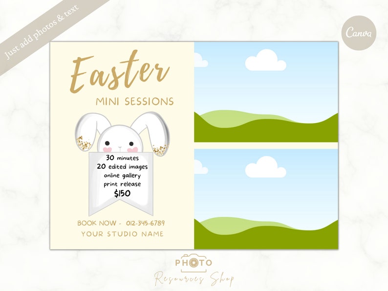 Easter Mini Sessions Template, Easter Mini Session, Spring, Photography ...