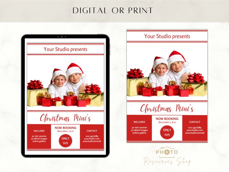Christmas Mini Sessions Template | Christmas Minis | Photography ...