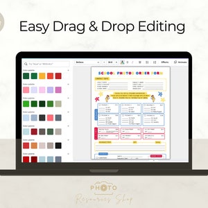 School Photography Order Form | Canva Template | Photography Forms ...
