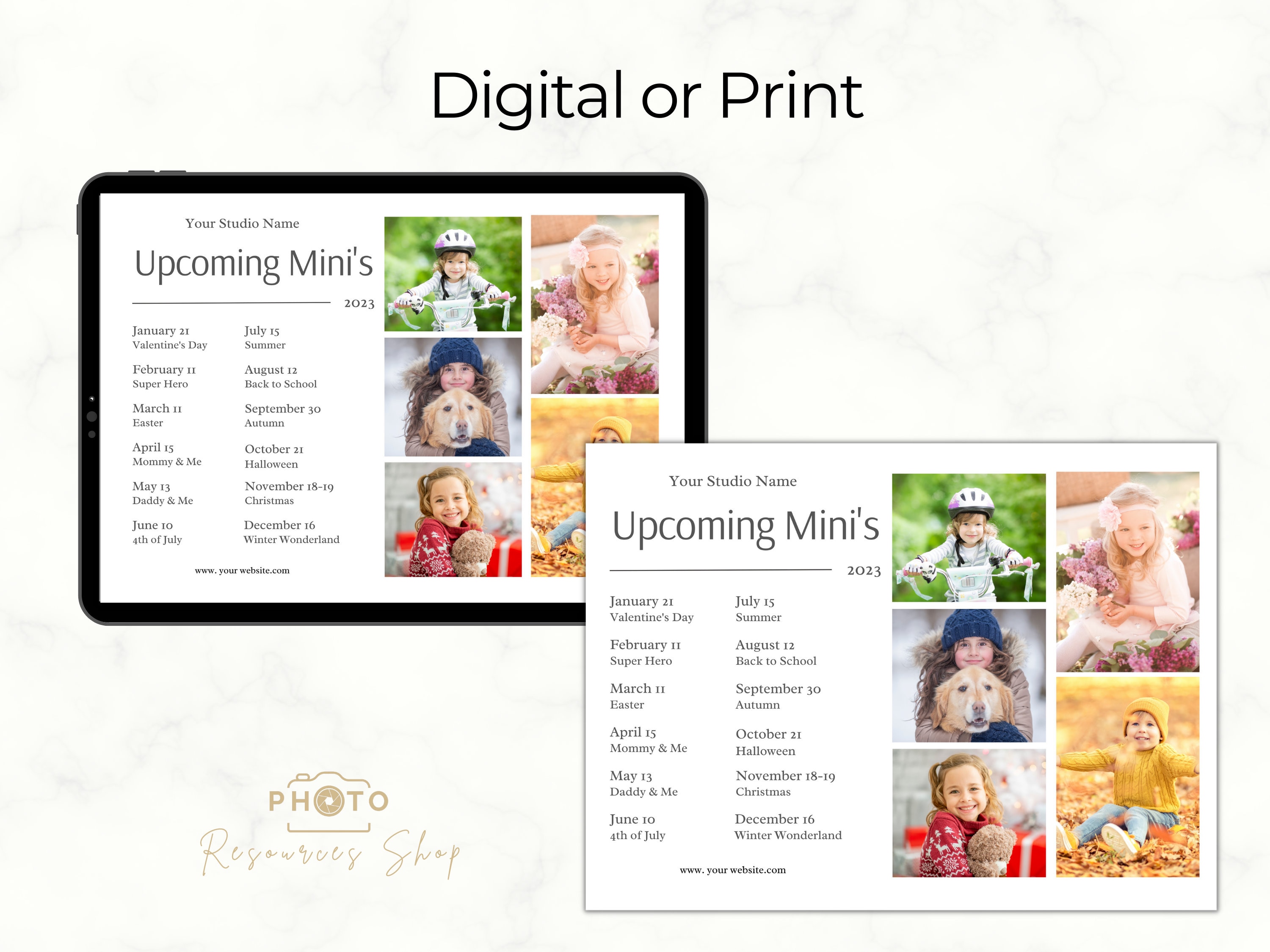 Upcoming Sessions Template, Photography CANVA Template, Mini Sessions ...
