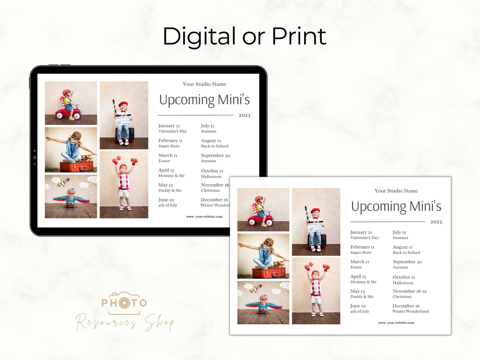 Upcoming Sessions Template, Photography CANVA Template, Mini Sessions ...