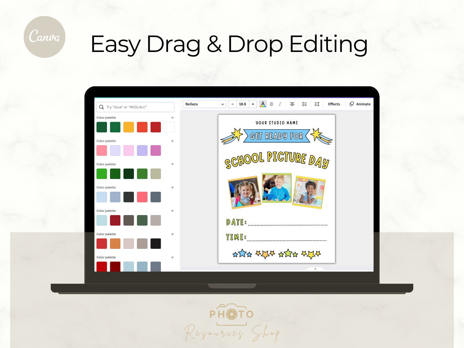 School Picture Day Template | School Picture Day Flyer | Canva Template ...