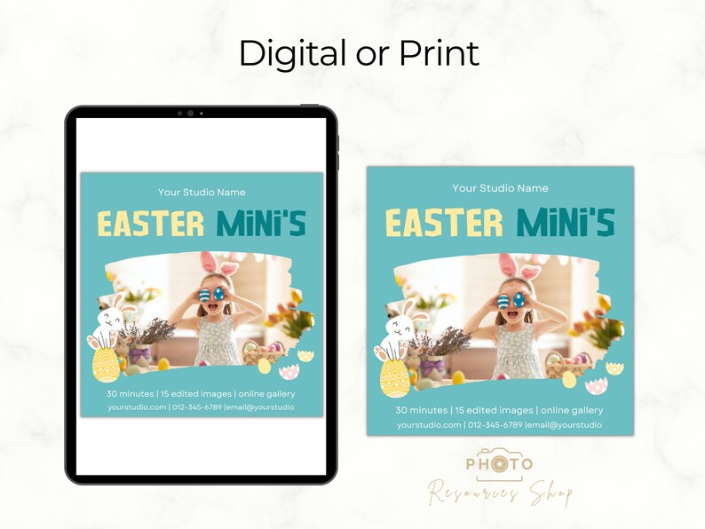 Easter Mini Sessions Template, Easter Mini Session, Spring, Photography ...