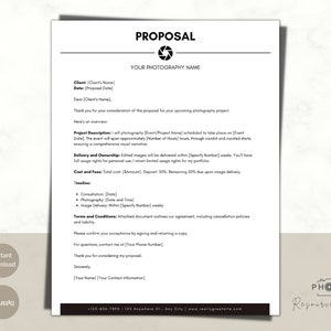 Photography Proposal Template | Photo Session List | Canva Template ...