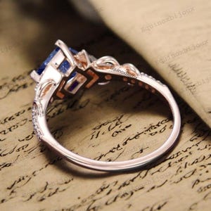 Vintage Sapphire Ring, Blue Gemstone Engagement Ring, September ...