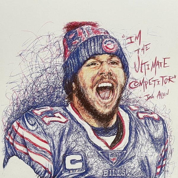 Josh Allen Drawing - Etsy