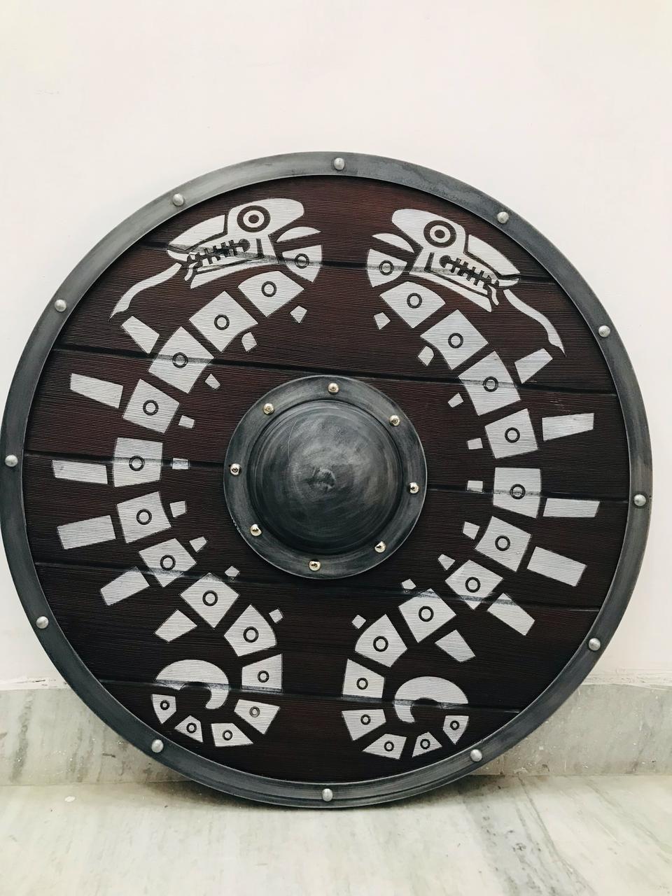 Medieval Battleworn Warrior Shield – Antique-style Wall Decor ...