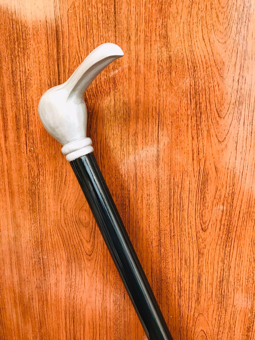 Hand-carved Penguin Walking Cane – Custom Wooden Hiking Stick With ...