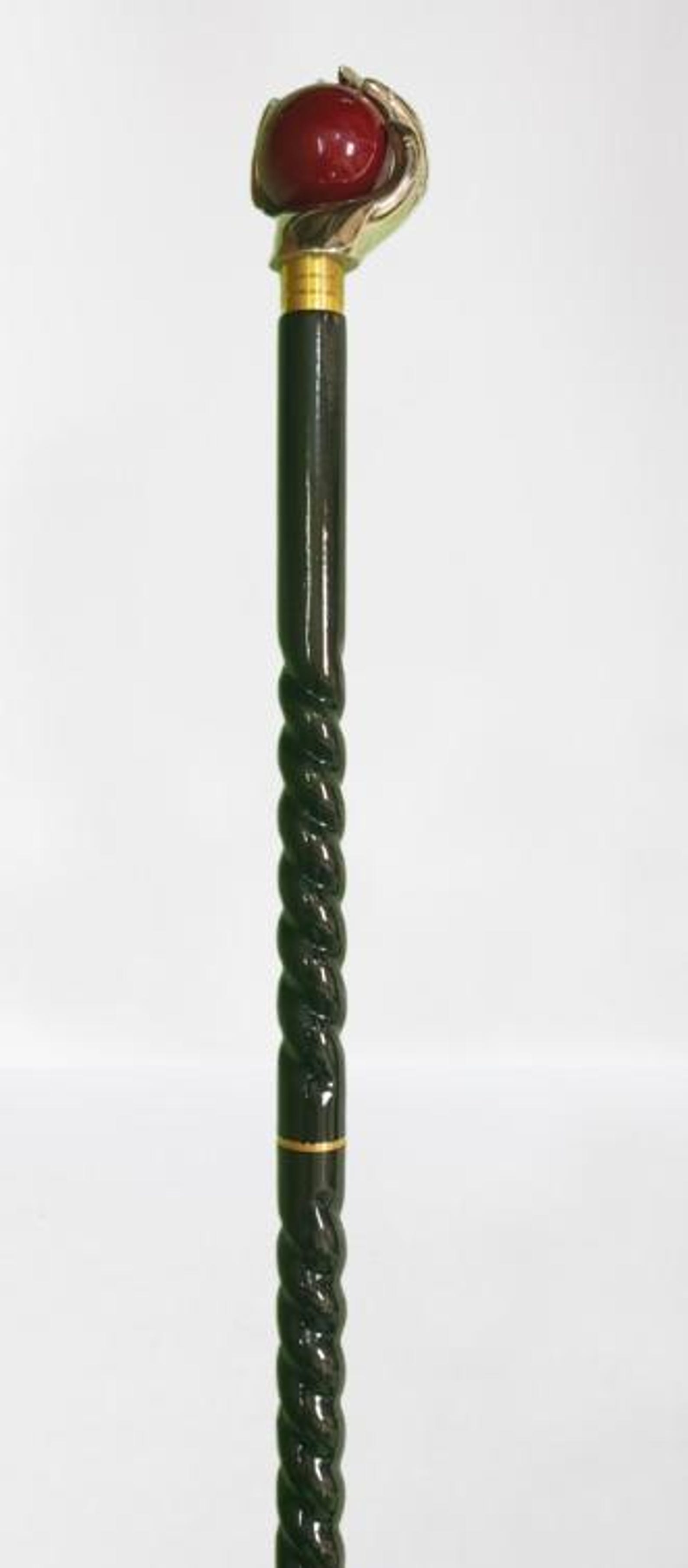 Victorian Brass Ball Handle Walking Stick – Classic Wooden Cane With ...