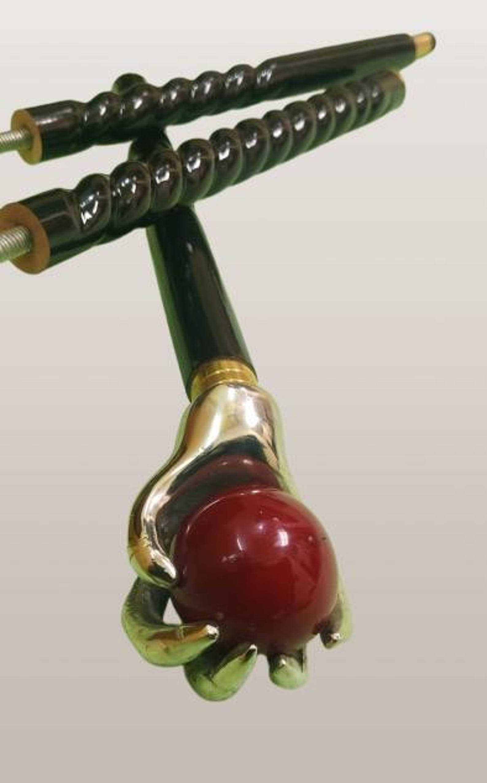 Victorian Brass Ball Handle Walking Stick – Classic Wooden Cane With ...