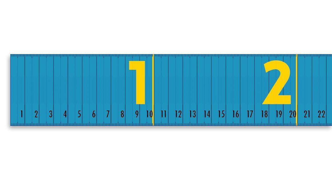 Ruler Decal Sticker Adhesive 120cm for Fishing Outdoors Drawing Sewing ...
