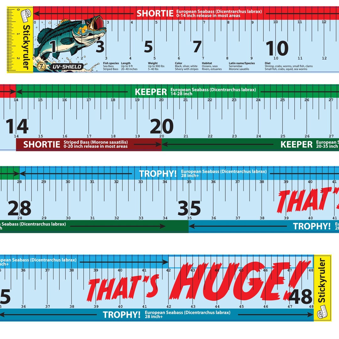 Imperial Fish Ruler Decal Sticker Heavy Duty Adhesive 48 Inches Fishing ...