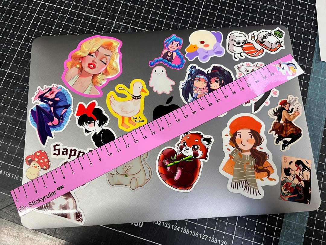 Kawaii Pink Bujo Ruler Decal Sticker Adhesive With Unicorn for Bullet ...