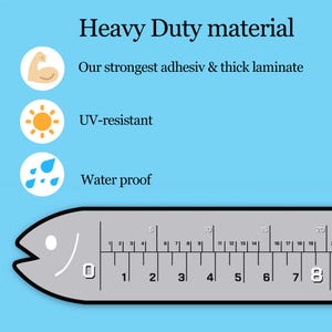 Fish Ruler Decal Sticker Heavy Duty Adhesive 32 Inches 81cm for Fishing ...