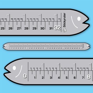 Fish Ruler Decal Sticker Heavy Duty Adhesive 32 Inches 81cm for Fishing ...