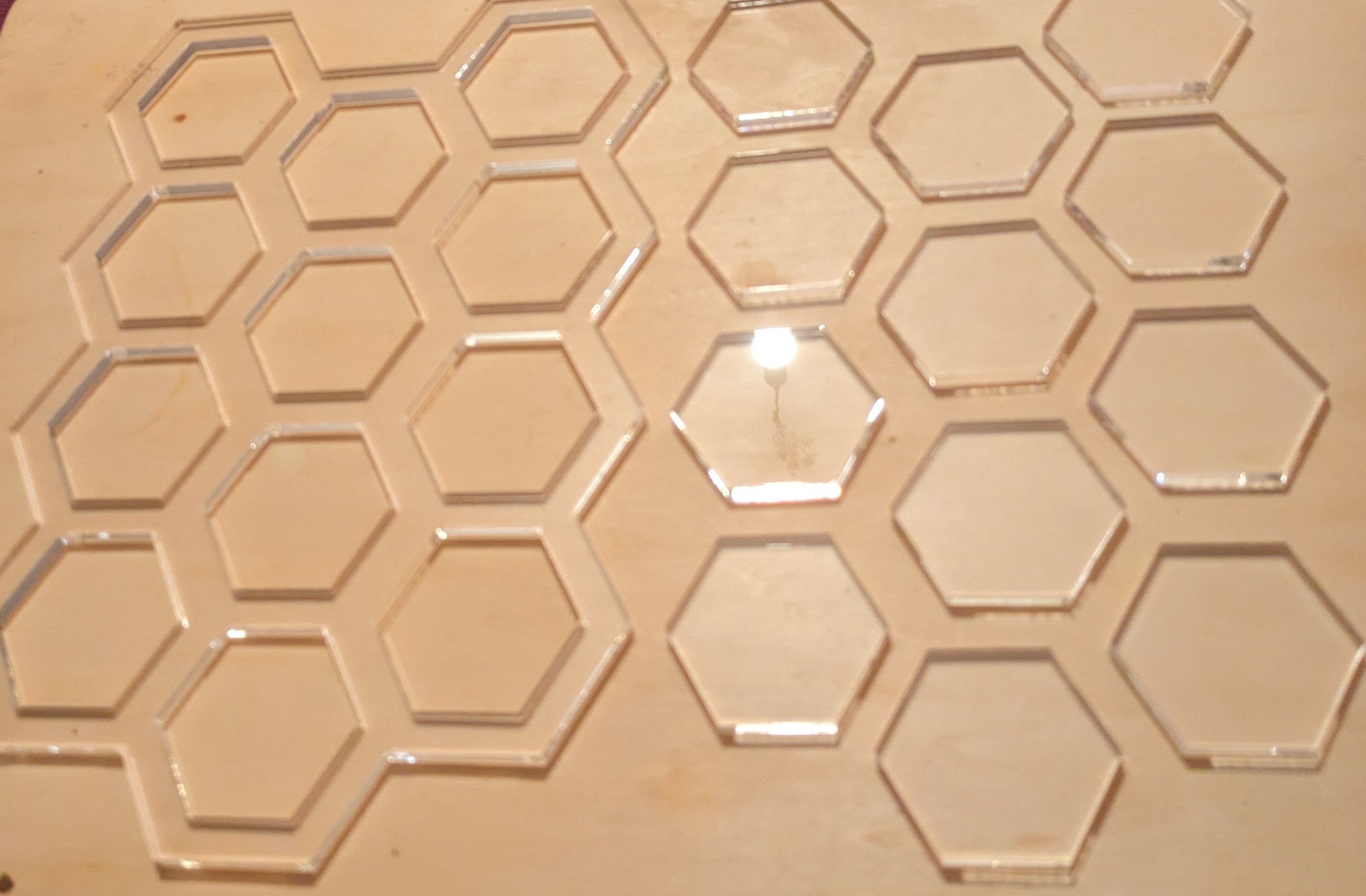 Hexagon Pattern Custom Laser-cut Clear Acrylic Router Template, Router ...
