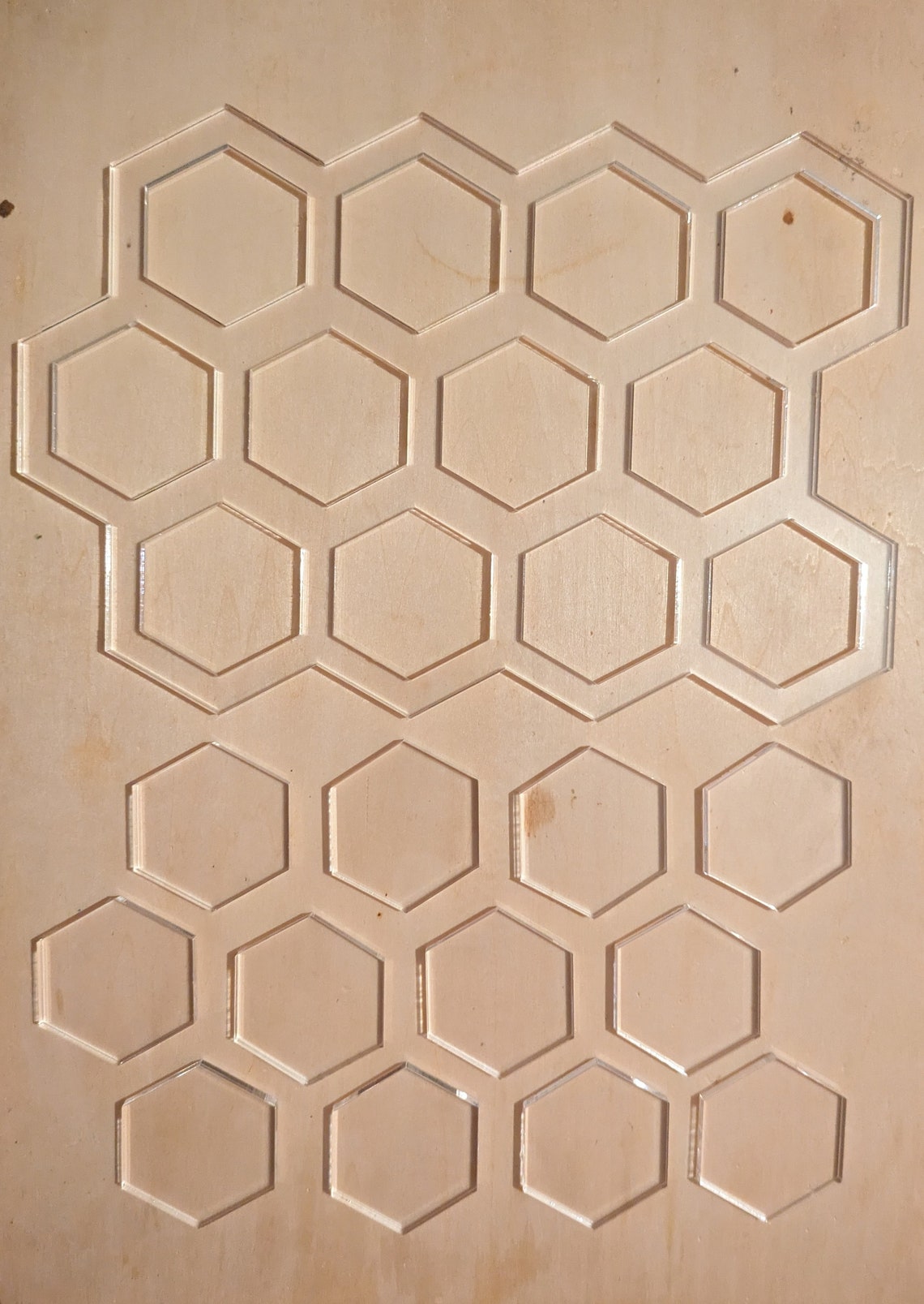 Hexagon Pattern Custom Laser-cut Clear Acrylic Router Template, Router ...