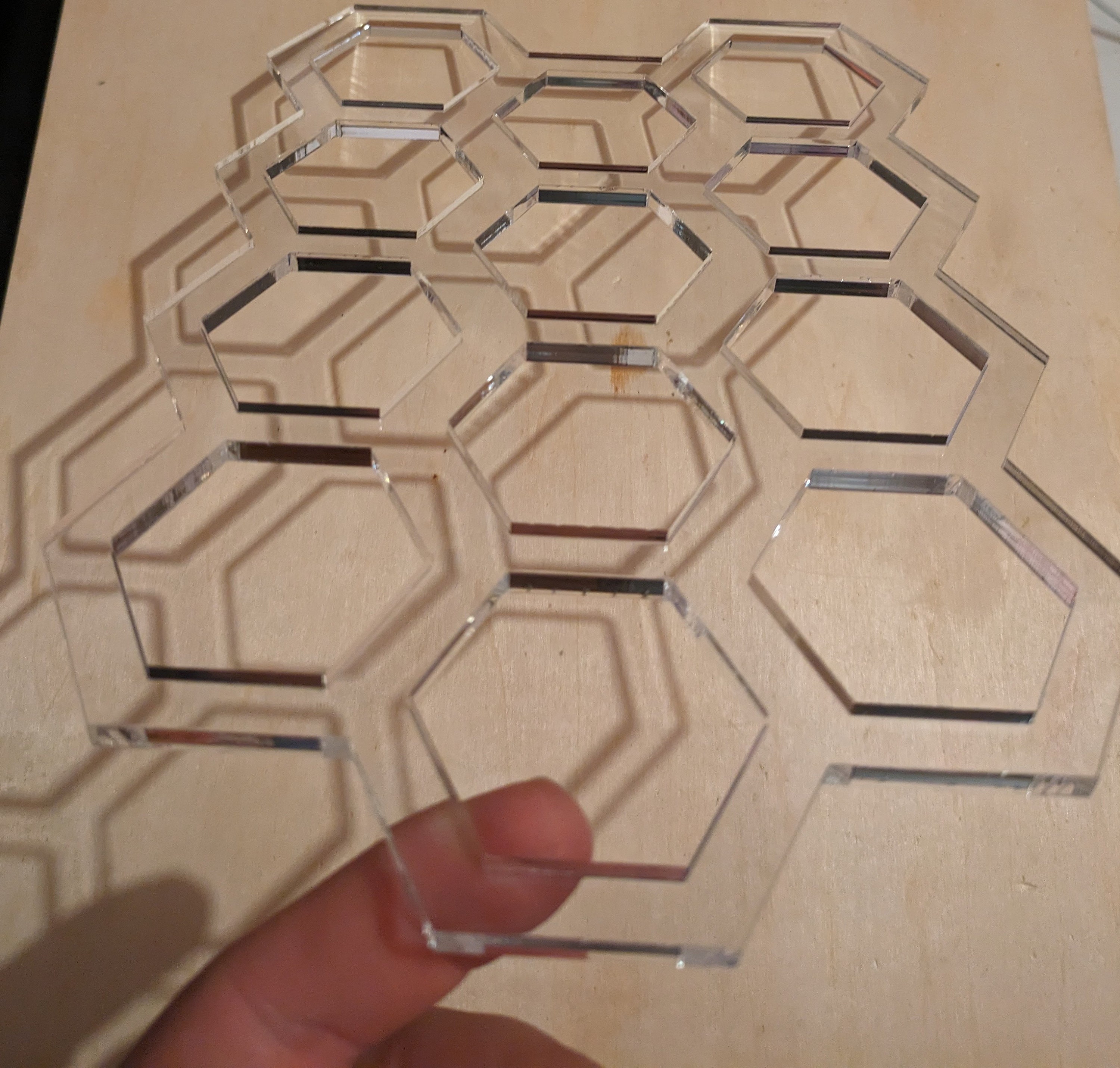 Hexagon Pattern Custom Laser-cut Clear Acrylic Router Template, Router ...