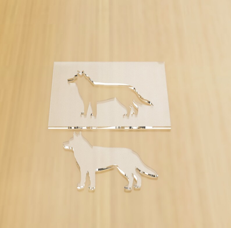 Husky Dog Custom Laser-cut Clear Acrylic Router Template, Router Inlay ...