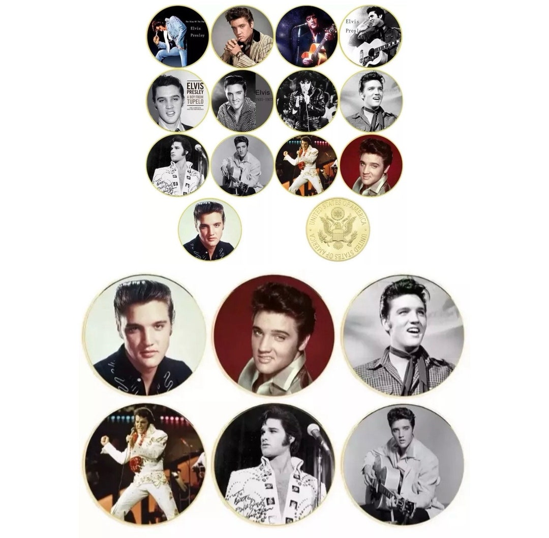 Elvis Presley X13 OR X6 Gold Plated Commemorative Coins - Etsy