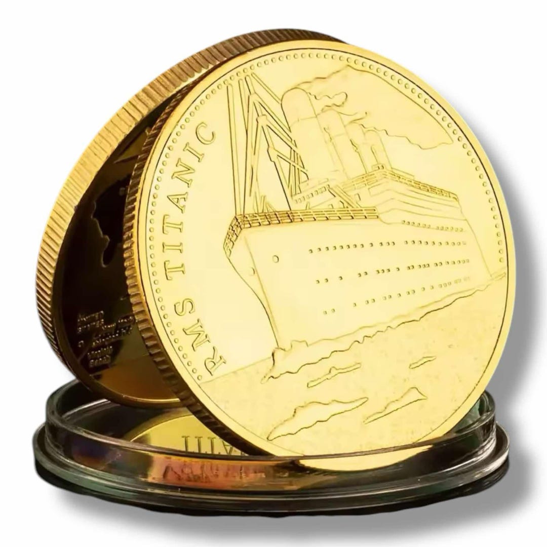 RMS Titanic - the Voyage of Titanic 1912 Gold Plated Commemorative Coin ...