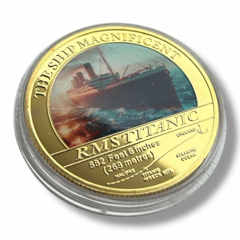 The Magnificent RMS Titanic X5 Gold Plated Coins & A Note Inside ...