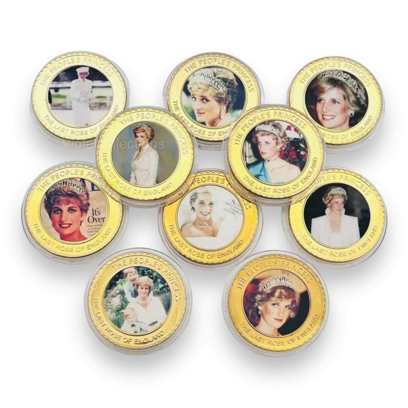 Princess Diana X10 Gold Plated Coins in A Display Box - Etsy Australia