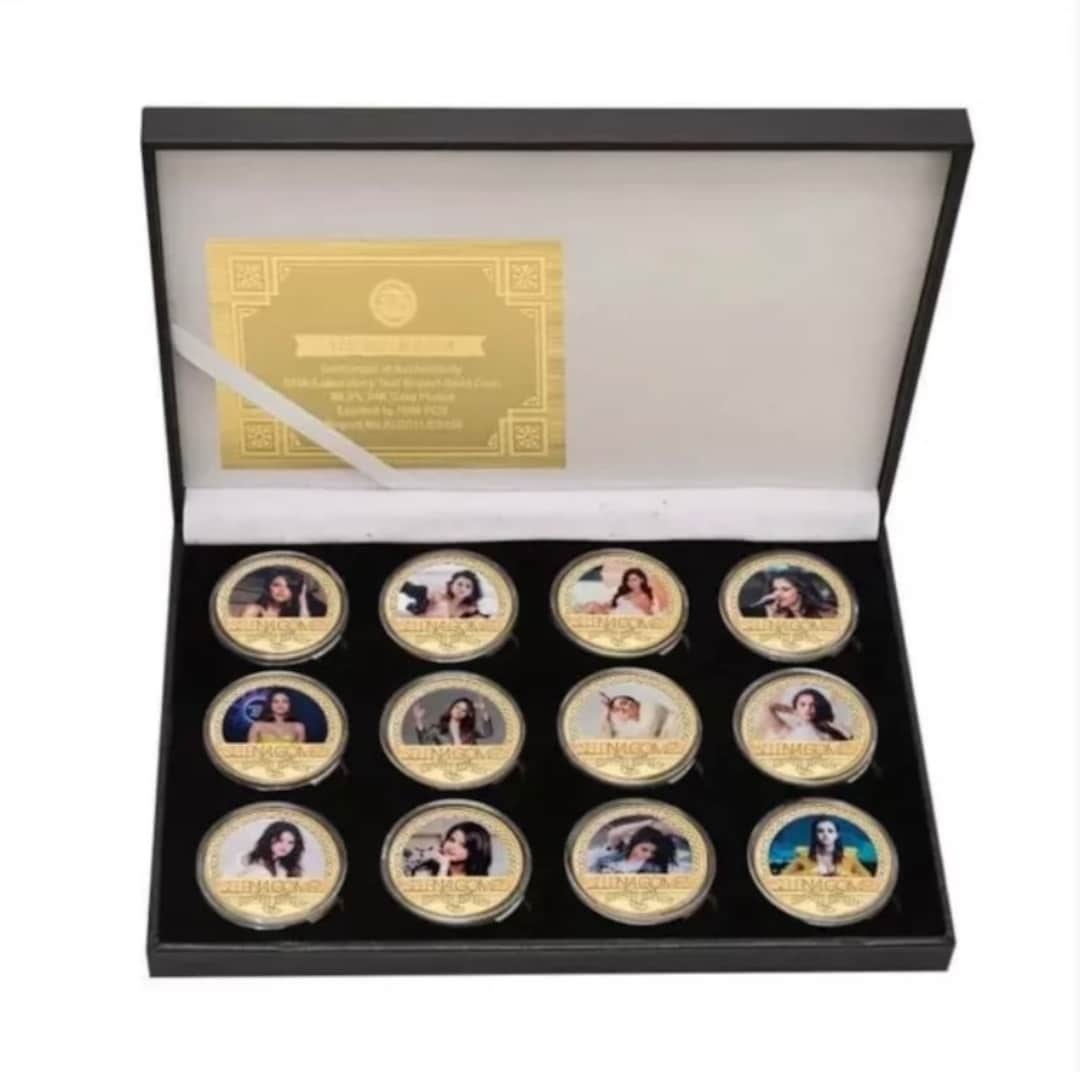 Selena Gomez X12 Gold Plated Coins in Display Box - Actress Singer - Etsy