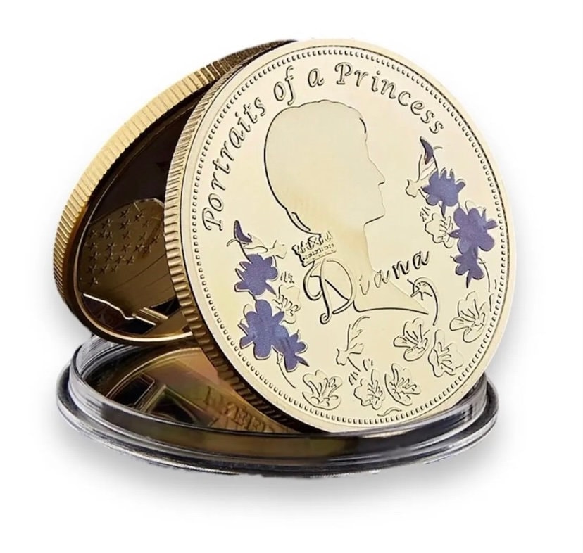 The Peoples Princess - Princess Diana Gold Plated Commemorative Coin - Etsy