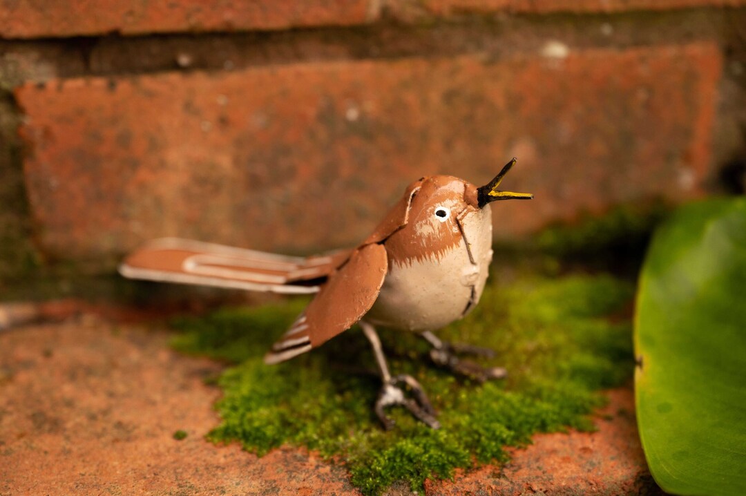Recycled Metal Nightingale Sculpture - Etsy UK