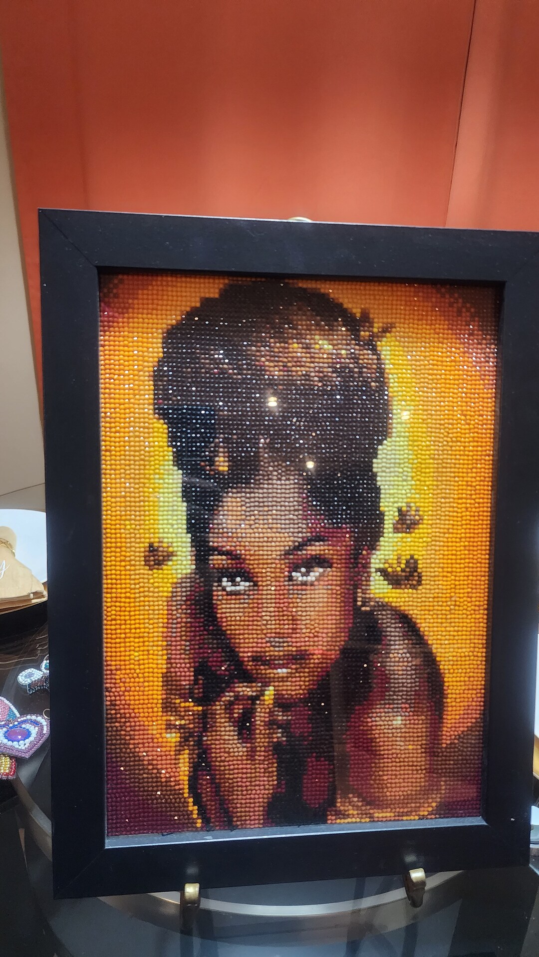 Finished and Framed Diamond Art Black Woman With Gold Butterflies - Etsy