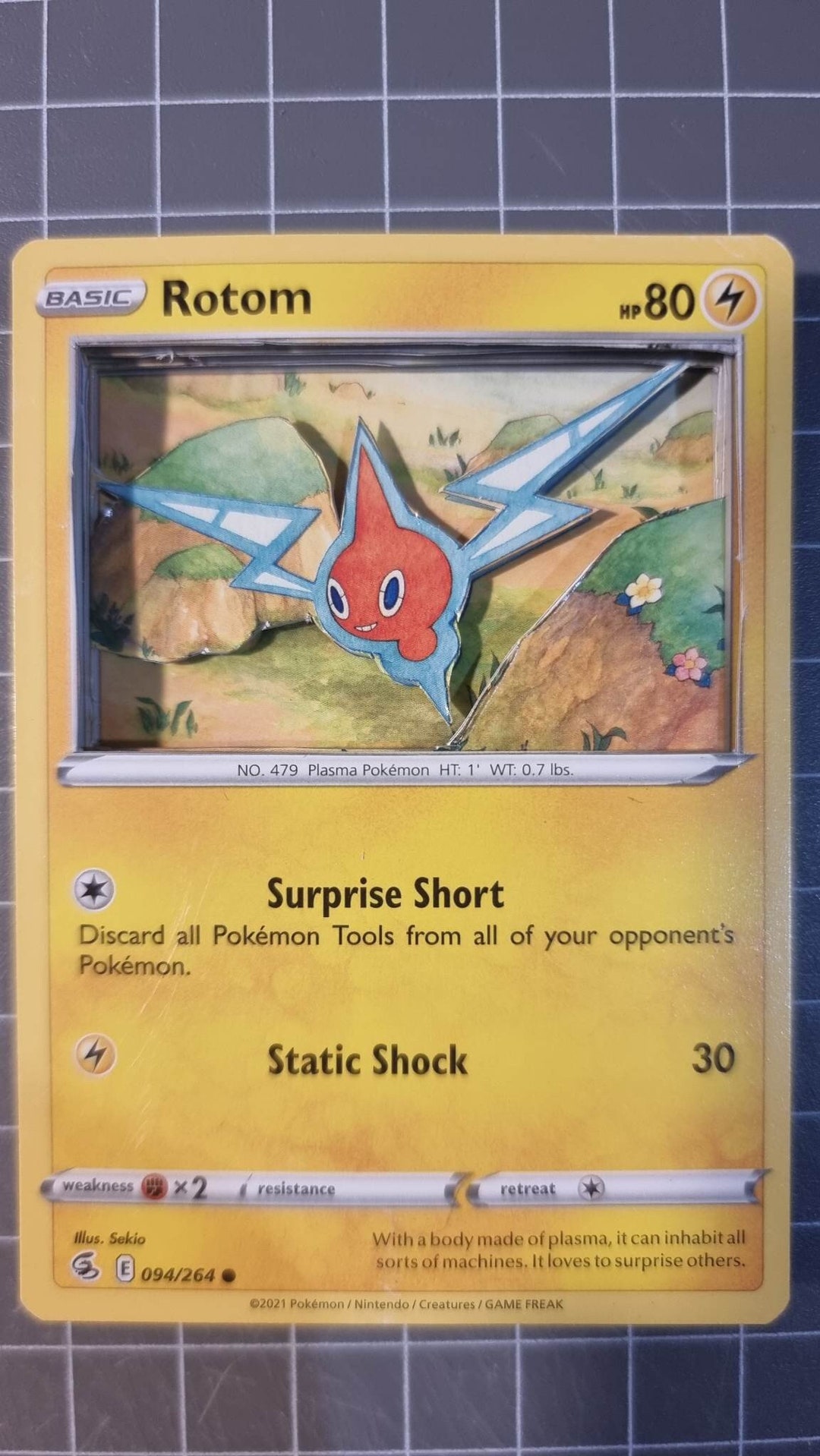 3D Pokemon Card ROTOM - Etsy