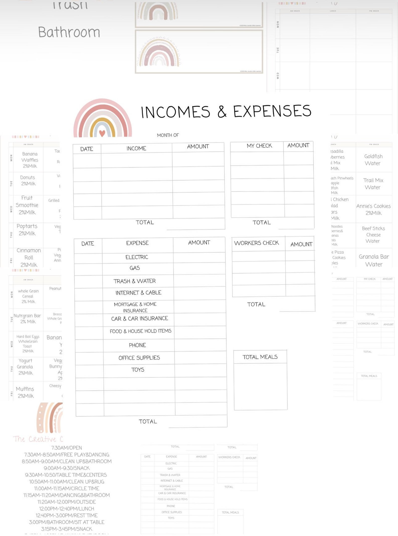 Daycare Income and Expenses Tracker - Etsy