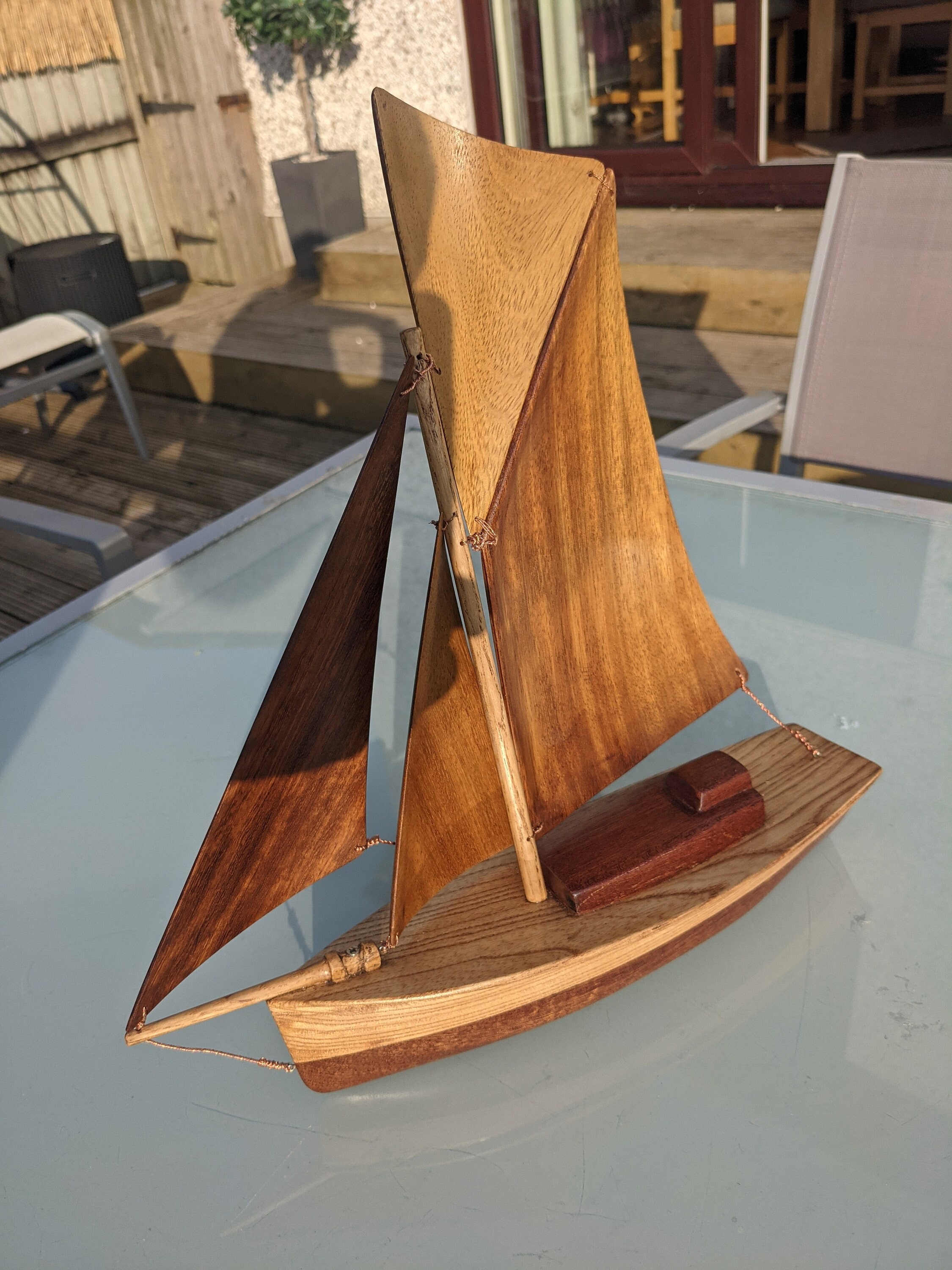 Wooden Kinetic Yacht Sculpture - Etsy