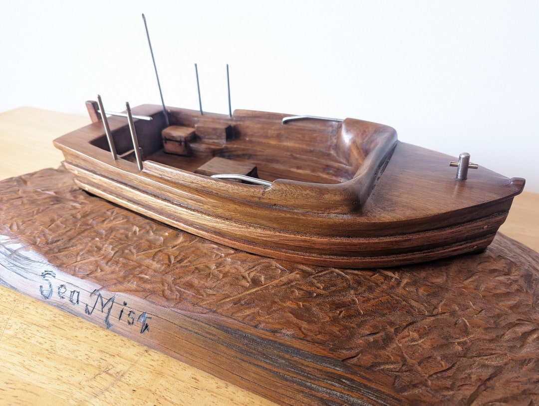 Wooden Boat Sculpture - Etsy