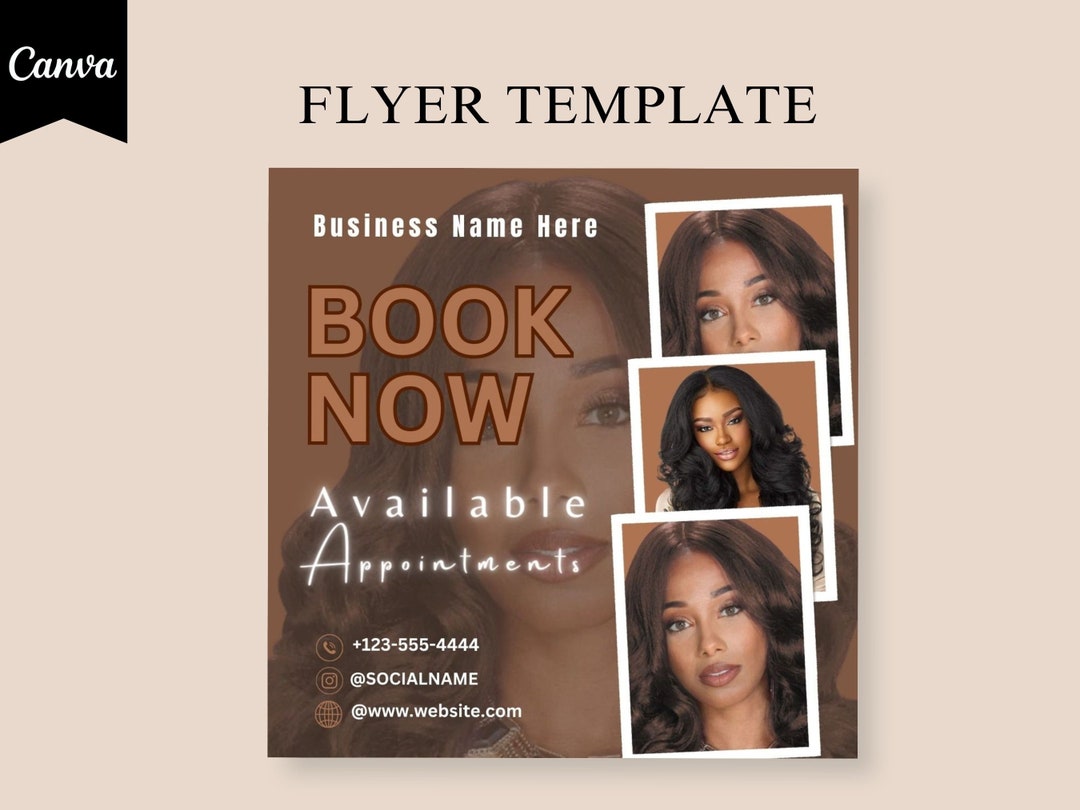 Editable Book Now Flyer DIY Appointments Available Template - Etsy