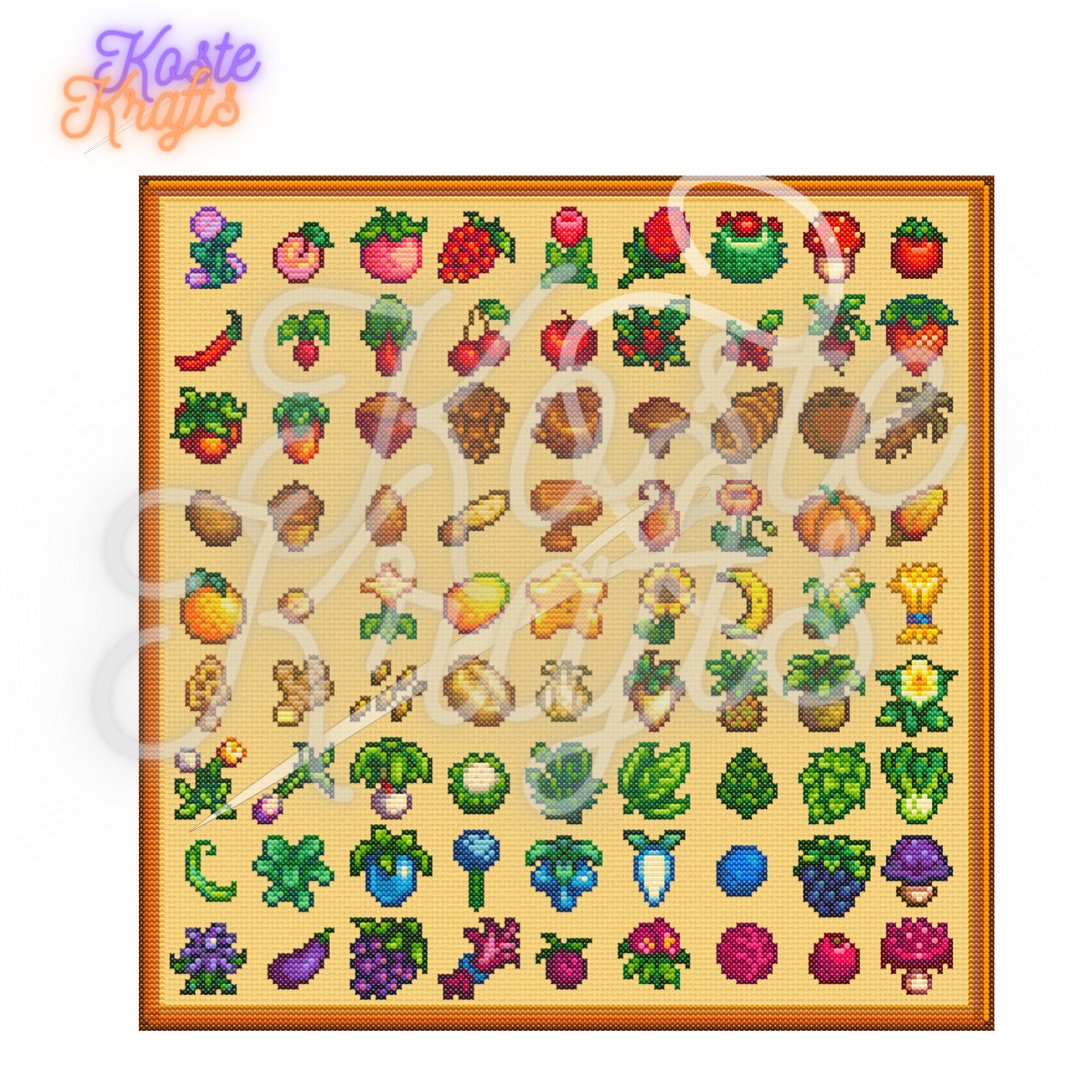 Sprites de objetos de Stardew Valley, 81 diseños diferentes de pixel ...